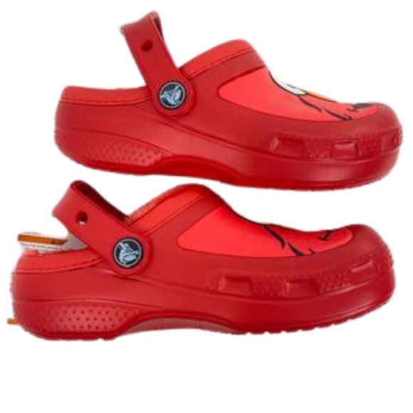 CROCS | Shoes | Crocs Red Elmo Faux Fur Lined Clogs J | Poshmark